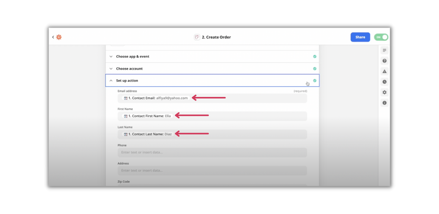 How to connect an external checkout page via Zapier?